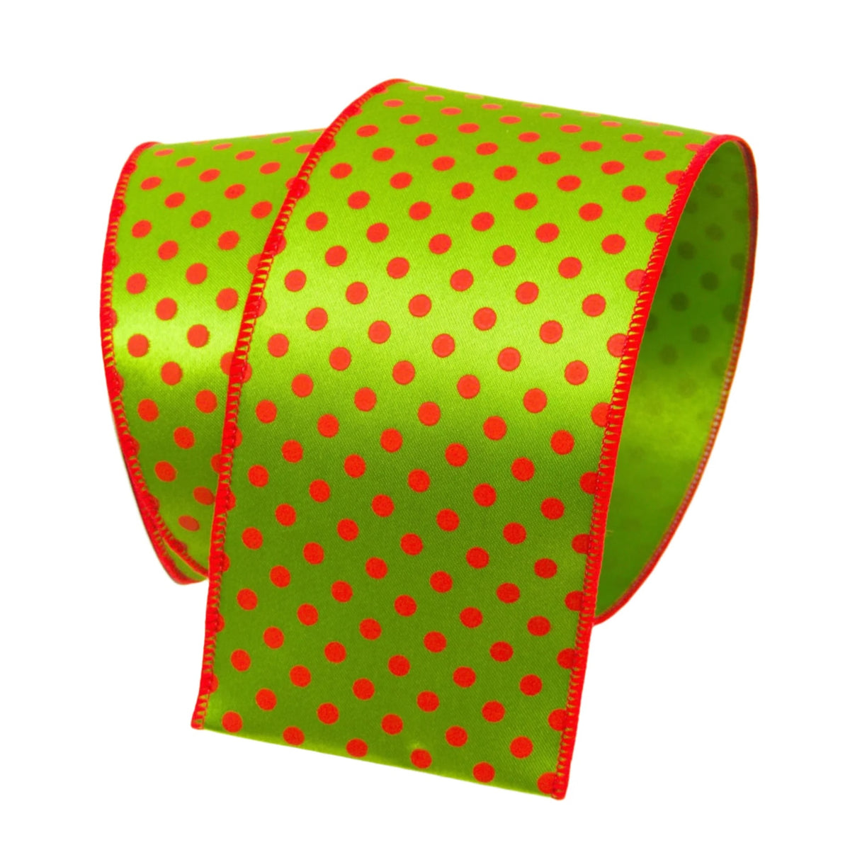 Mini Dots Ribbon, 1"X10YD, Green And Red – Love That Ribbon