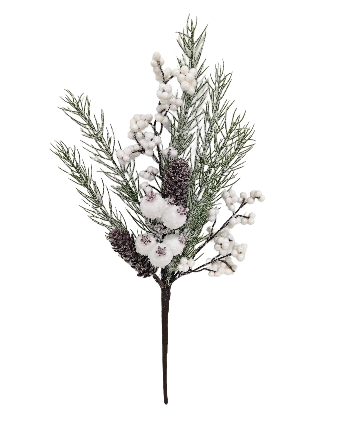 Snow Pine Berry Spray, 20", White Green Brown – Love That Ribbon