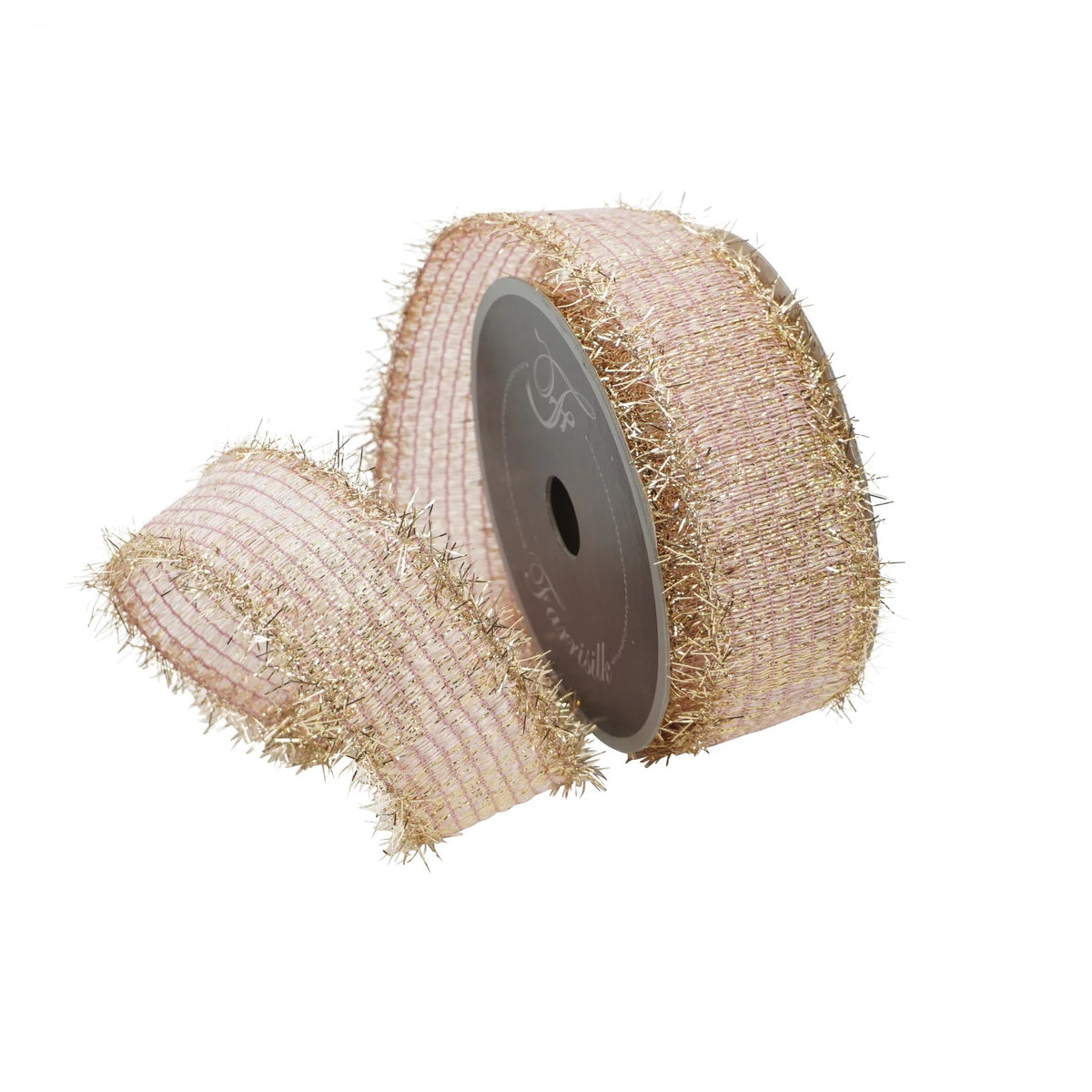 Twinkle Tinsel Trim Ribbon, 2.5" x 10 yards, Pink – Love That Ribbon