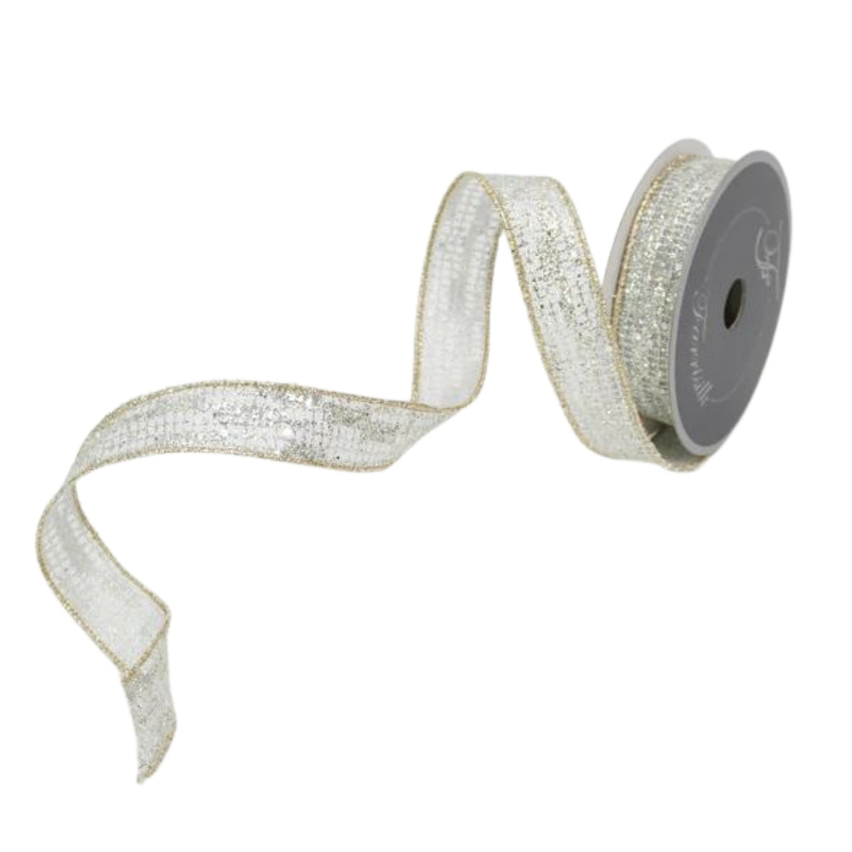 Platinum Reflections Ribbon, 1" x 10 yards, Platinum – Love That Ribbon